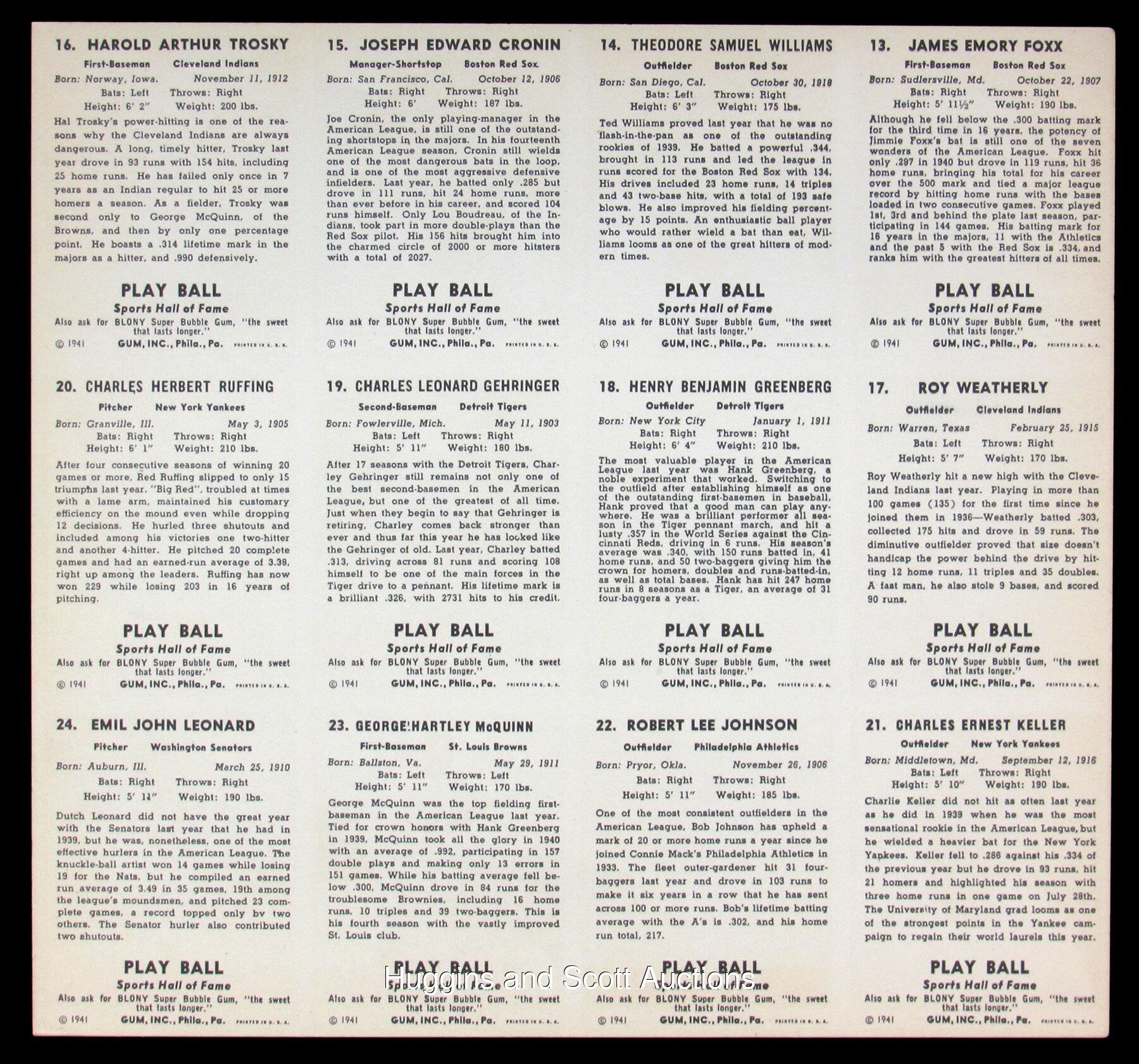 Huggins And Scott Auction Archive